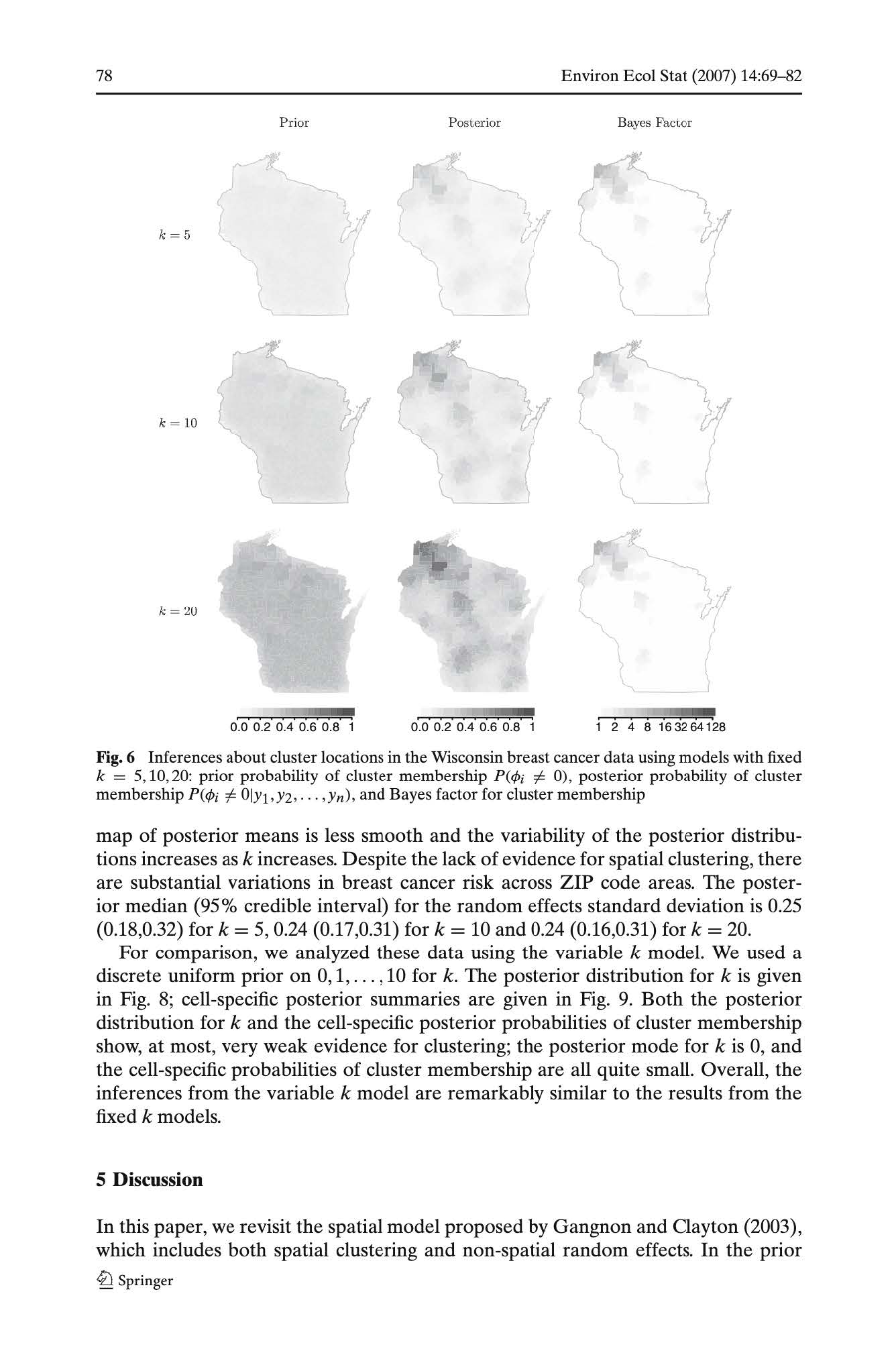 Cluster Detection Using Bayes Factors From Overparameterized Cluster Models Ronald Gangnon
